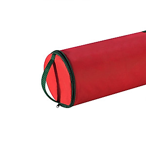 Elf Stor Gift Wrapping Paper Storage Container Bag, 2 packs x 9" Diameter x 40" Long, can fit up to 25 rolls per bag, Red