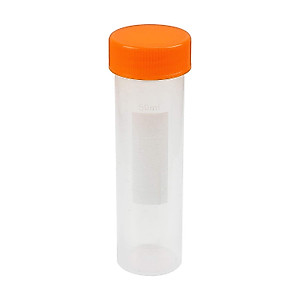 Z-COLOR 10pcs 50ml Plastic Transparent Centrifuge Tube with Scale Plastic Test Tube Free-Standing with Screw Cap