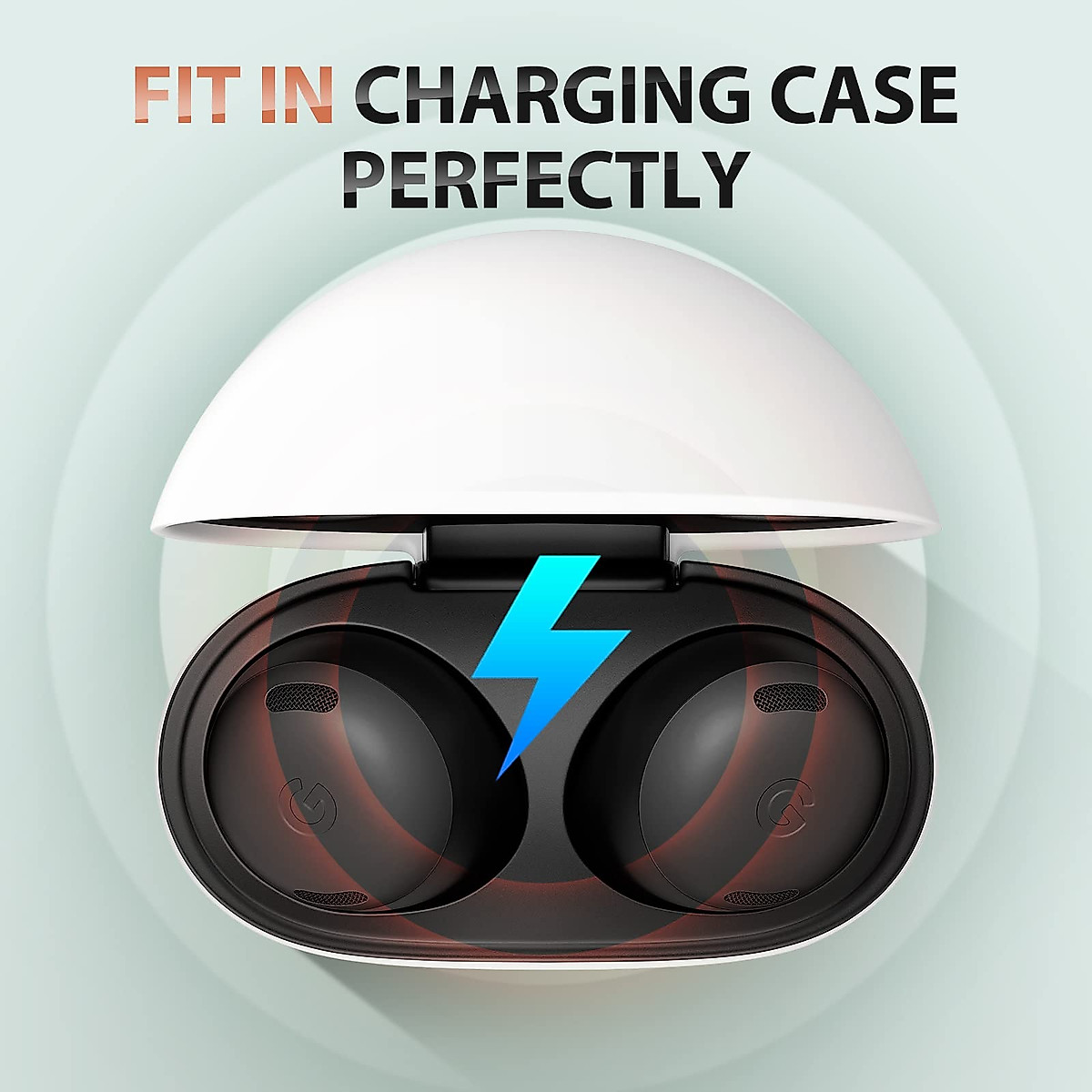 Memory Foam Tips for Google Pixel Buds Pro, Anti-Slip Replacement Ear Tips for Google True Wireless Earphones，Fit in The Charging Case, Perfect Noise Cancellation, 3 Pairs (Mixed Sizes, Black)