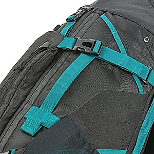 High Sierra Pathway 2.0 Backpack with Hydration Storage Sleeve, for Hiking, Biking, Camping, Traveling, Black, 75L