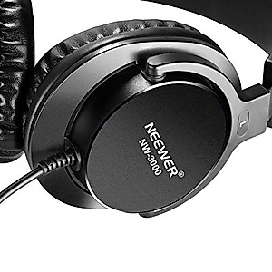 Neewer NW-3000 Closed Studio Headphones, 10Hz-26kHz Lightweight Dynamic Headsets with 3 meters Cable, 3.5mm and 6.5mm Plugs, Low Noise for Appreciating Music, Watching Movies, Playing Games, Recording
