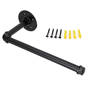 Sumnacon Industrial Iron Pipe Paper Towel Holder - Wall Mounted Vintage Style Roll Tissue Holder, Rustic Towel Racks With Hardware For Bathroom, Kitchen, Electroplated Finish