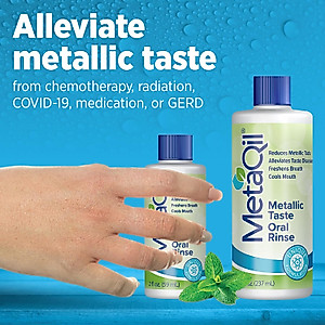MetaQil Oral Rinse, Proven to Relieve Metallic, Bitter and Other Taste Disorders, Made from 8 Core Ingredients, Cools and Freshens Breath, Available in 8 oz Bottle, 1 Count
