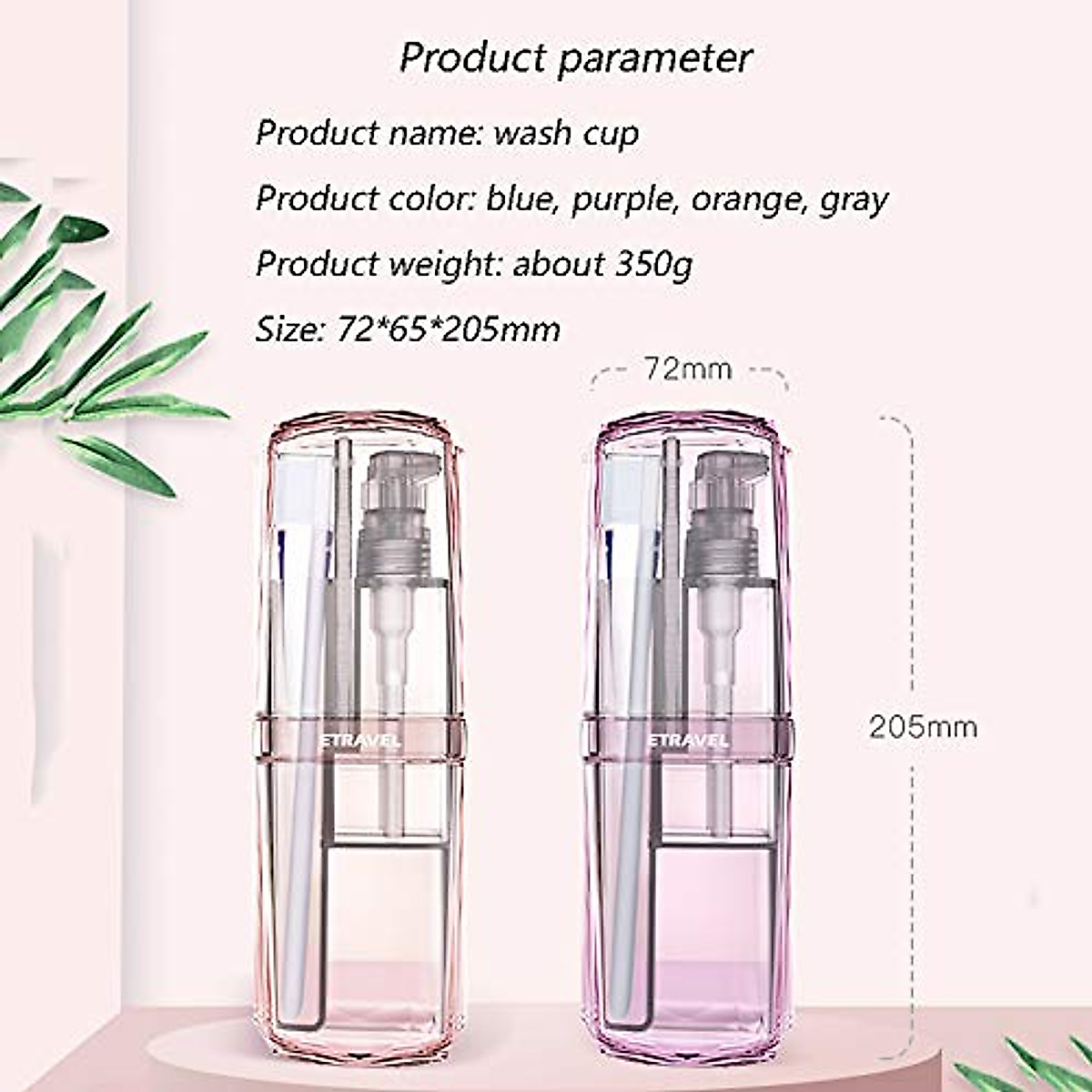 Household items Travel wash Cup, Toothbrush Storage Box, Portable toothbrushing Cup, Multi-Function Travel kit, Blue, Purple, Orange, Gray