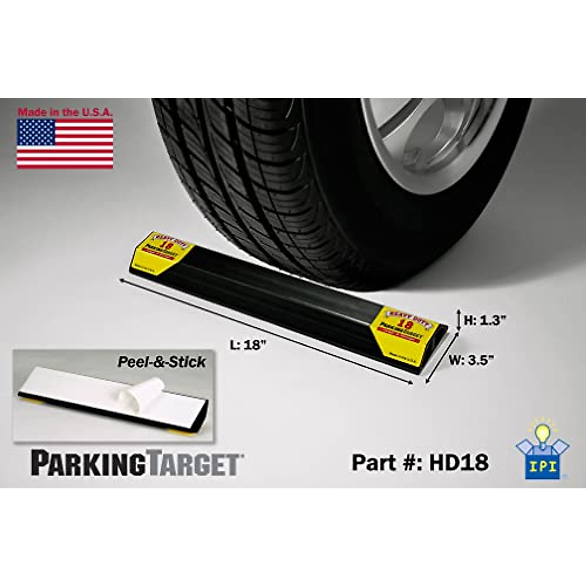 PARKINGTARGET HD-18: Heavy Duty ParkingTarget - Parking Aid Protects Car & Garage Walls, Easy to Install, Peel n Stick, Only 1 Needed per Vehicle, Engineered to Outlast Your Vehicle (1 Pack)