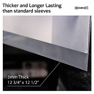 Hudson Hi-Fi Anti-Static Vinyl Record Outer Sleeves - Protective Outer Sleeve 500 Pack - Protect Your LP Albums from Scratches, Dust & Dirt - Acid-Free Rice Paper Outer Disc Covers