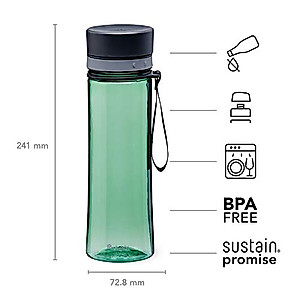 Aladdin Aveo Leakproof Leakproof Water Bottle 0.6L Basil Green – Wide Opening for Easy Fill - BPA-Free - Simple Modern Water Bottle - Stain and Smell Resistant - Dishwasher Safe