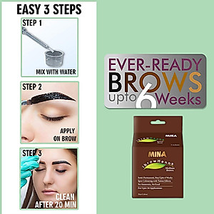 Mina ibrow Hair Color Medium Brown|Natural Spot coloring Hair Tinting Powder, Water and Smudge Proof | No Ammonia, No Lead with 100% Gray Converge|Vegan and Cruelty free