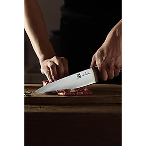 Zennish 8'' Chef Knife, Knife Chef Professional High Carbon German Steel Super Sharp Kitchen Knives With Ergonomic Handle, Premium Gift Box