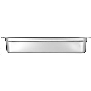 Carlisle FoodService Products Durapan Full-Size Steam Table Pan for Catering, Buffets, Restaurants, Stainless Steel, 4 Inches Deep, Silver, (Pack of 6)