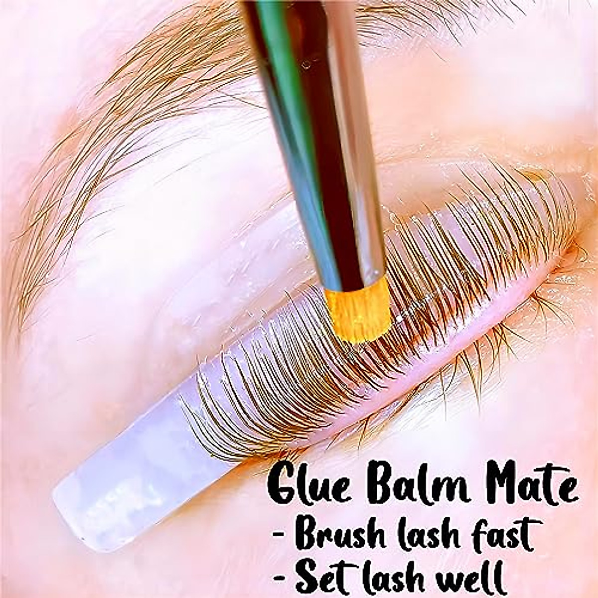 Lash Lift Tool Y Brush Replacement Soft Lami Laminator Brush for Brushing Glue Balm Collecting Lashes Neatly On The Silicone Perm Shields Reusable Eyelash Lifting Brushes More Than 100 Usages