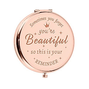 Stocking Stuffers for Women Christmas Makeup Mirror Gifts for Women Girl Daughter Mom Female Friend Valentines Day Gifts for Women Wife Girlfriend BFF Birthday Graduation Gifts for Girls Inspirational