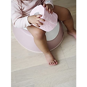BÉABA - Baby's Training Potty - Ergonomic Baby Potty - Non-Slip - Hygienic - Easy Care - Handgrips on The seat - Made in France - Pink