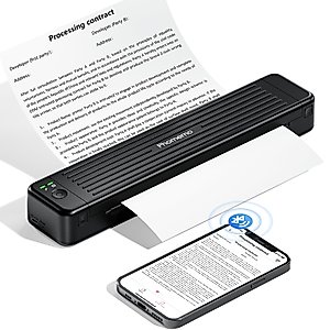 Phomemo Portable Printers Wireless for Travel, P831 Bluetooth Thermal Transfer Printer Support 8.5" X 11" US Letter/A4/A5/B5 Copy Paper, 300 DPI Mobile Inkless Printer for iOS, Android & Laptop