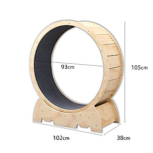 Cat Exercise Wheel,Cat Wheel Exerciser for Indoor Cats,Suitable for All Cats Natural Wood Color Cat Wheel,Cat Running Wheel 32.3x15.7x40''