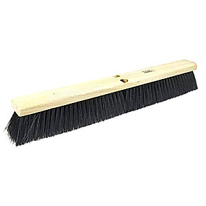 Weiler 25234 18" Vortec Pro Medium Sweep Floor Brush, Polystyrene Border with Black Polypropylene, Dark Grey
