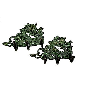 Uniquebazar4u Brass Dragon Wall Hook Handiscrafts Flying Dragon Wall Clothes Hanging Hook