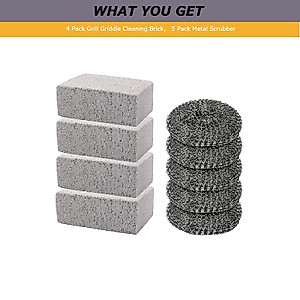 YTFGGY 9 Pack Grill Griddle Cleaning Brick Set, Ecological Grill Cleaning Stone for Removing BBQ Grills, Racks, Flat Top Cookers, Pool