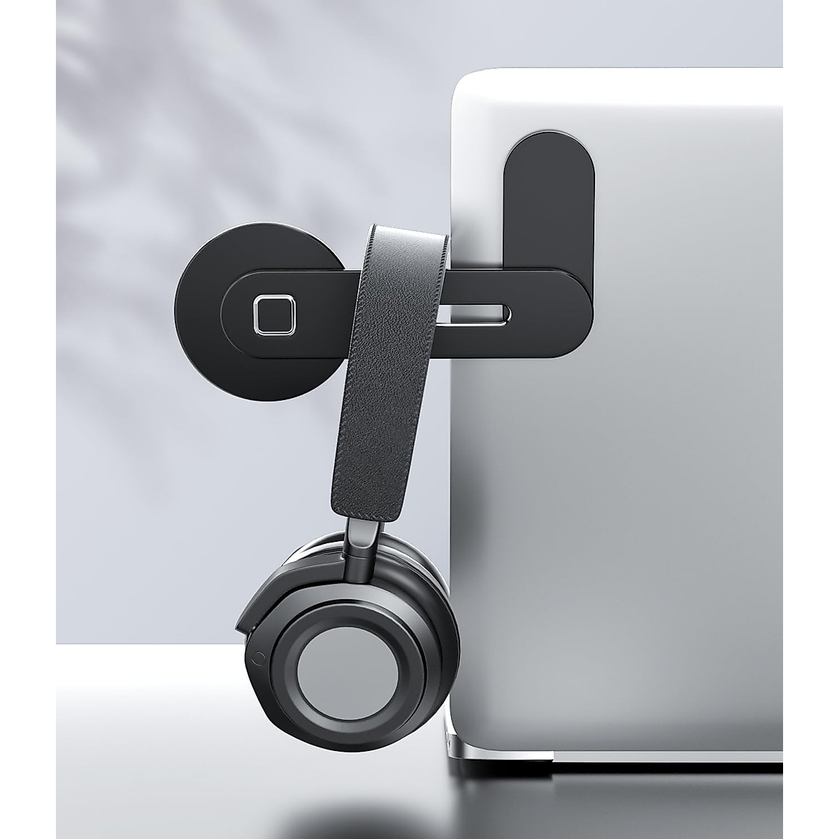 CloudValley Magnetic Phone Holder for Laptop Designed for iPhone 14 / 13 / 12 Series MagSafe, Adjustable Phone Monitor Side Mount, Slim Portable Foldable Computer Expansion Bracket (Black)