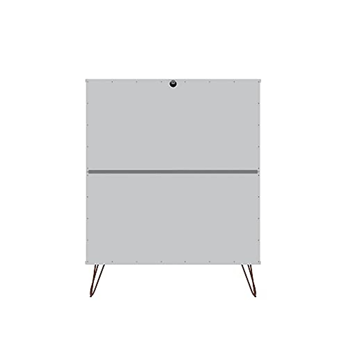 Manhattan Comfort Rockefeller Mid Century Modern 5-Drawer Tall Dresser, White