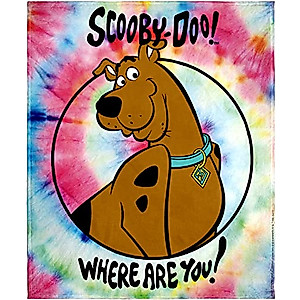 INTIMO Scooby Doo Where are You? Tie-Dye Silk Touch Throw Blanket