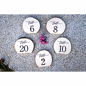 Rainbow Pana Wooden Table Numbers, 1-20 Wedding Table Numbers, Table Numbers 1-20 Perfect for Centerpiece, Wedding Reception, Decoration, Party, Anniversary