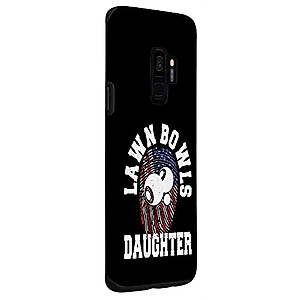Galaxy S9 American Flag Fingerprint Patriotic Lawn Bowls Daughter Case