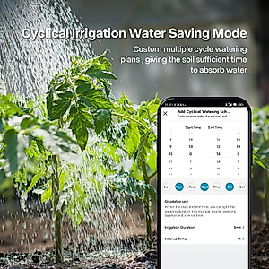 WiFi Sprinkler Timer, Digital Water Timer for Garden Hose Faucet, Programmable Automatic Watering Irrigation Timer with 2 Outlet, Smart Watering System for Lawns and Yard Compatible with Alexa