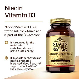 SOLGAR Niacin 500 MG, 100 CT