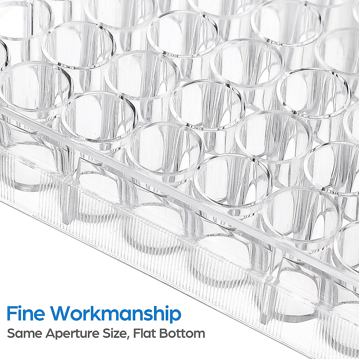 TEHAUX 48 Holes Disposable Serving Tray Pill Filler Tray Tube Rack for Lab Equipment Well Cap Ceramic Tray Tissue Culture Plate Tissue Culture Kit Tool Tray Tools Cub Ceramics