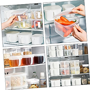 IMIKEYA Airtight Food Storage Container Handles 2-piece Set Home Food Containers Dry Food Can Kitchen Snack Box Plastic