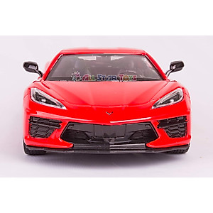2020 Chevrolet Corvette C8 Stingray Red Timeless Legends 1/24 Diecast Model Car by Motormax 79360