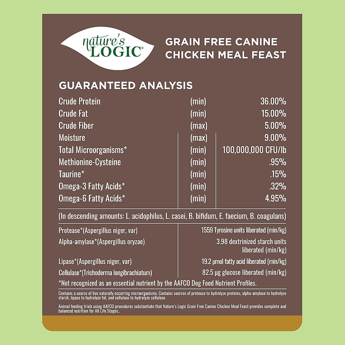 Nature's Logic Grain Free Chicken Meal Feast, 25lbs