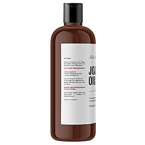 Kate Blanc Cosmetics Jojoba Oil for Hair, Face & Skin. Gua Sha Oil for Face Massage & Dermaplaning (16oz, Organic, 100% Pure, Natural)