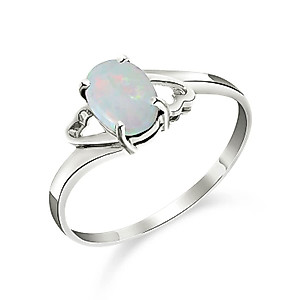 Galaxy Gold GG Size 6.0 925 Sterling Silver Ring With Oval Shape Natural Opal GRADE AAA
