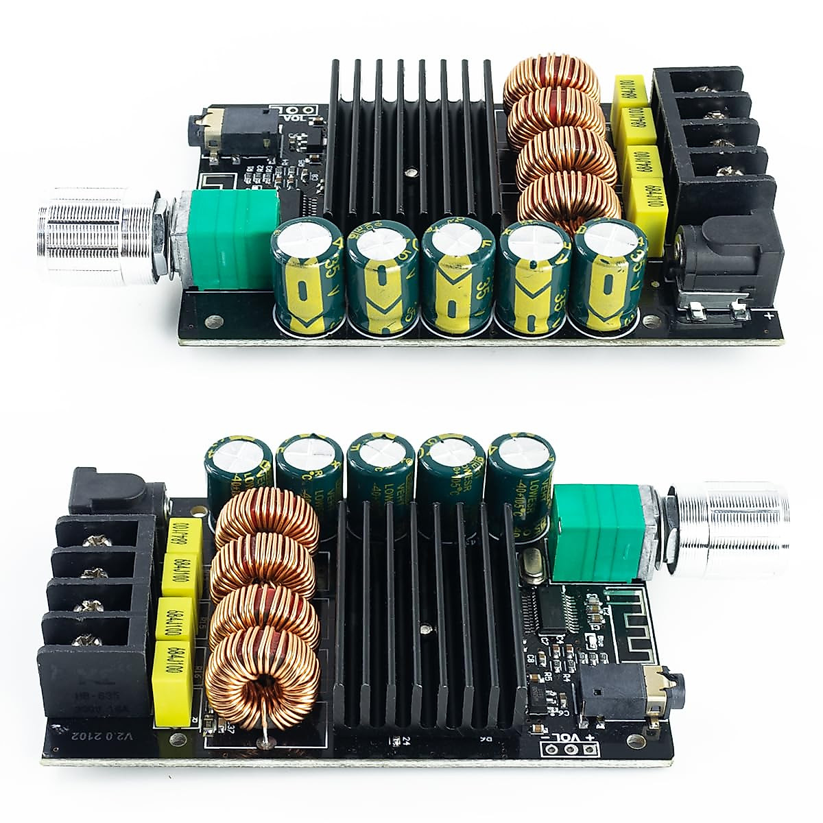 200W Bluetooth 5.0 Amplifier Board TPA3116D2 100W+100W Stereo Dual Channel Amp Board Audio Receiver for Home DIY Speakers
