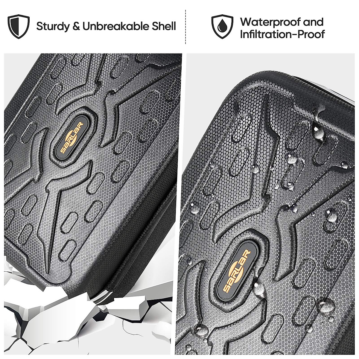 SARLAR Fashion Travel Protective Case for Oculus Meta Quest 3S/Quest 3/Quest 2/Vision Pro VR Gaming Headset and Touch Controllers Accessories Carrying Bag,Include Lens Protection Cover