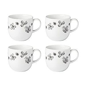 KATE SPADE Ks Garden Doodle 4Pc Mugs, 2.95, White