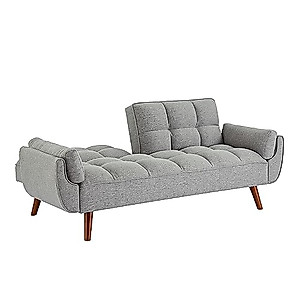 Verfur Futon Sofa Bed Sofabed, Light Gray