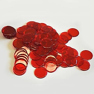 600 Plastic Bingo Chips 100 of Each Color (Red, Purple,Green, Pink,Yellow and Blue.)