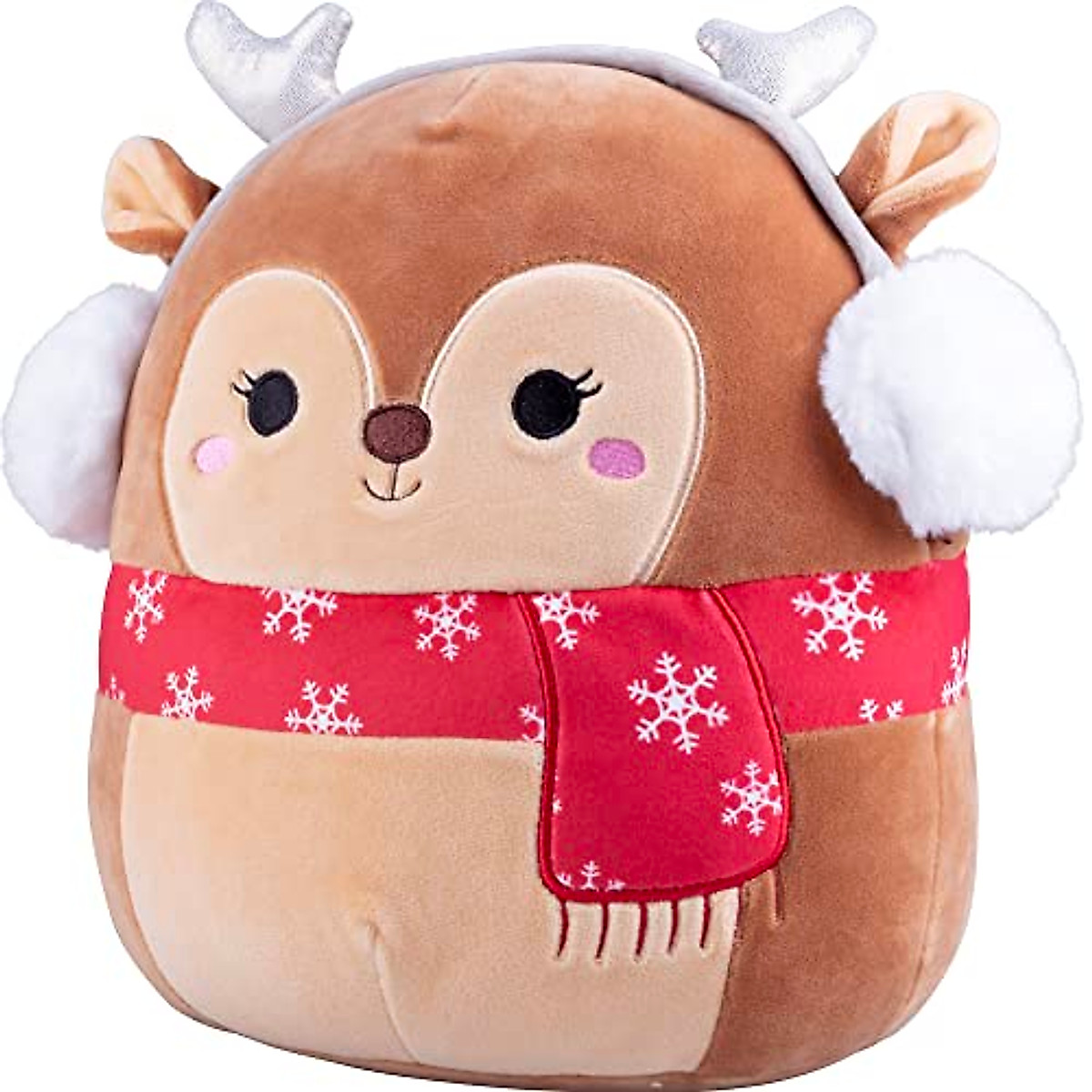 Squishmallows Original 10-Inch Darla The Fawn - Official Jazwares Winter Plush - Collectible Soft & Squishy Deer Stuffed Animal Toy - Add to Your Squad - Gift for Kids, Girls & Boys