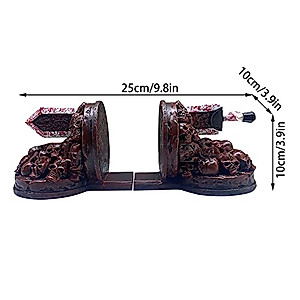 ANTESCORT Berserk Bookends, Dragon Slaying Knife Bookstop, Book Holder for Shelves, Decorative Bookends for Shelves, Dragonslayer Berserk Bookends Skulls Bookends Reading Bookshelf