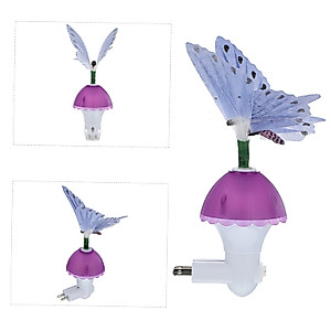 Hemobllo Butterflies Visual Lamp 7 LED Lamp 3D Night Light Lamp LED Lamp for Bedroom