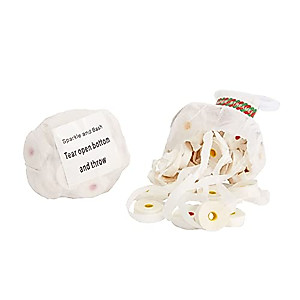 No Mess White Throw Streamers for Birthday Party, Wedding Reception, Grand Opening (30 Pack)