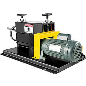 BestEquip Wire Stripping Machine 0.06" -1.5",Automatic or Hand-crank Wire Stripper Machine 11Holes & 10 Blades, Automatic Wire Stripping Tool Motor Rated Speed 1400Rpm,for Recycling Copper Wire