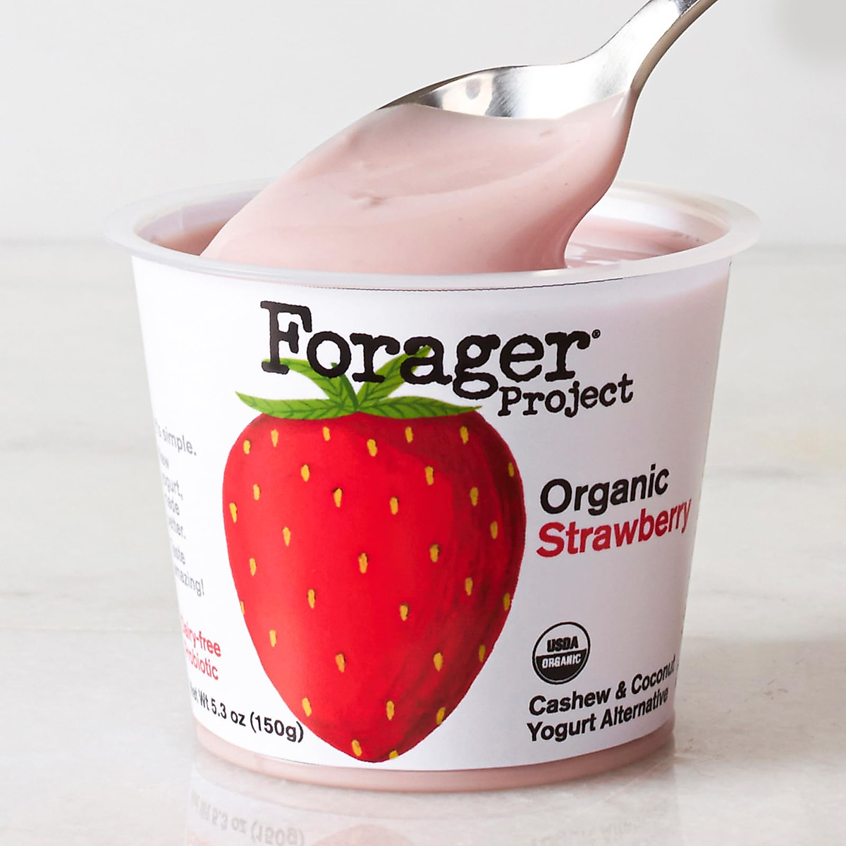 Forager Project Cashewmilk Yogurt, Strawberry, 5.3-Ounce