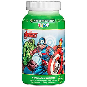 Nature's Bounty Marvel® Avengers Kids Gummy Multivitamin, Natural Grape, Orange & Cherry Flavored, Supports Immune Health & More, 180 Gummies
