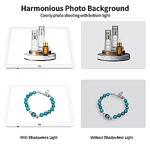 Selens Shadowless Bottom Light Panel for Light Box Photo Studio,11.5" x 11.5"/ 29 x 29cm LED Photography Light for Jewelry Cosmetic Crafts Small Products