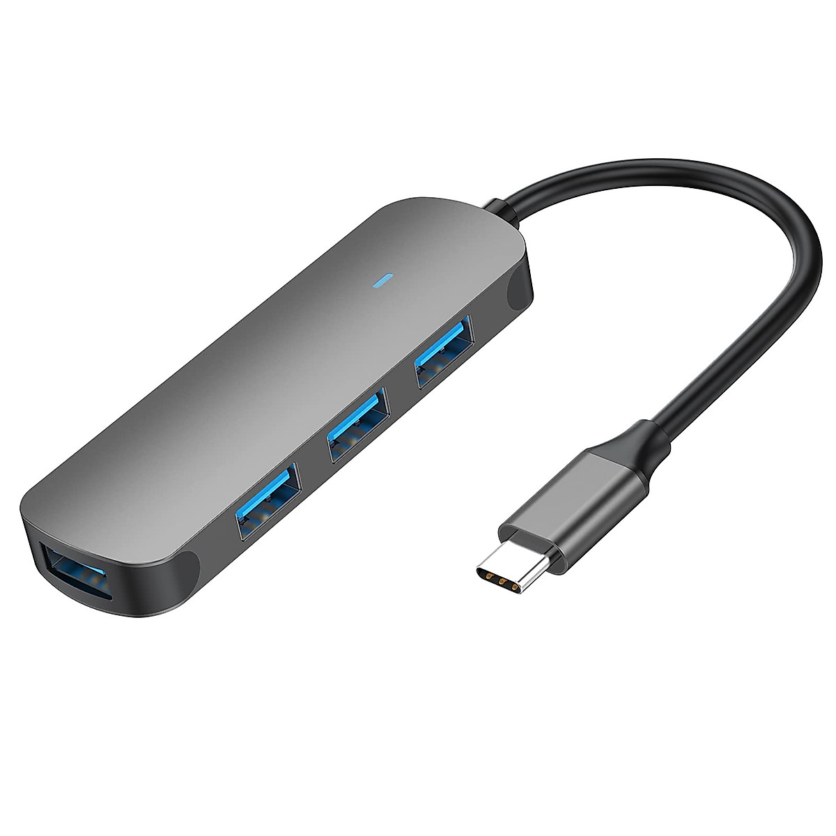 USB C Hub 4 Ports, USB C Hub, Thunderbolt 3 to Multiport USB 3.0 Hub, USB Splitter with 4 USB 3.0 Expander Adapter Compatible with for MacBook Pro, Chromebook, XPS, and USB C Devices