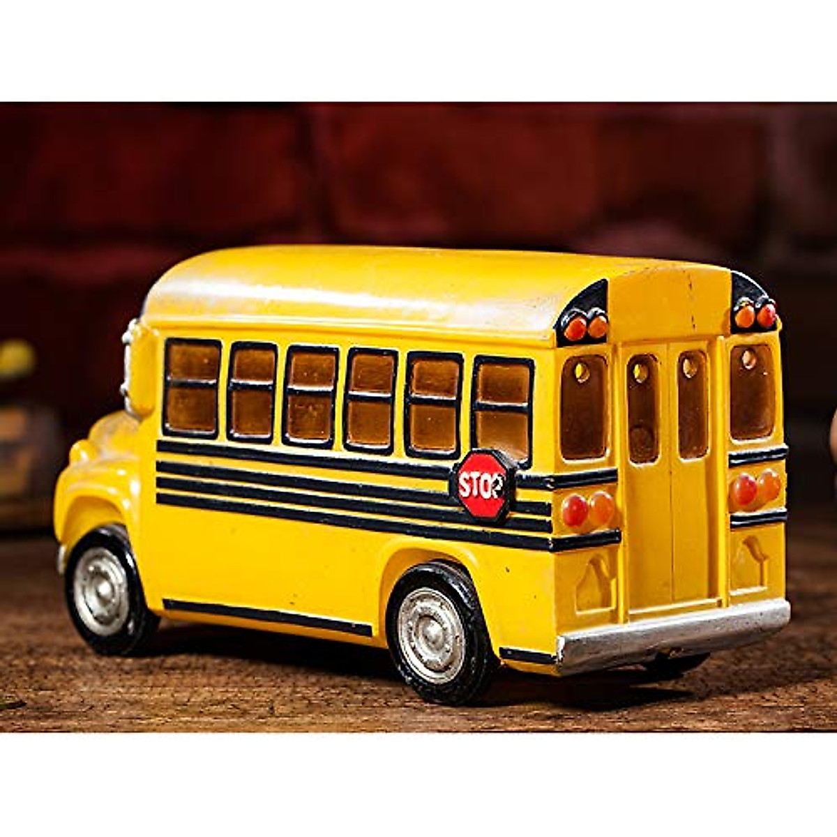 Colias Wing Home Decor Creative School Bus Stylish Design Coin Bank Money Saving Bank Toy Bank Cents Penny Piggy Bank-Yellow
